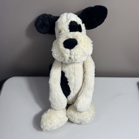 Jellycat | Toys | Jellycat Bashful Puppy Dog Plush Black White Medium ...